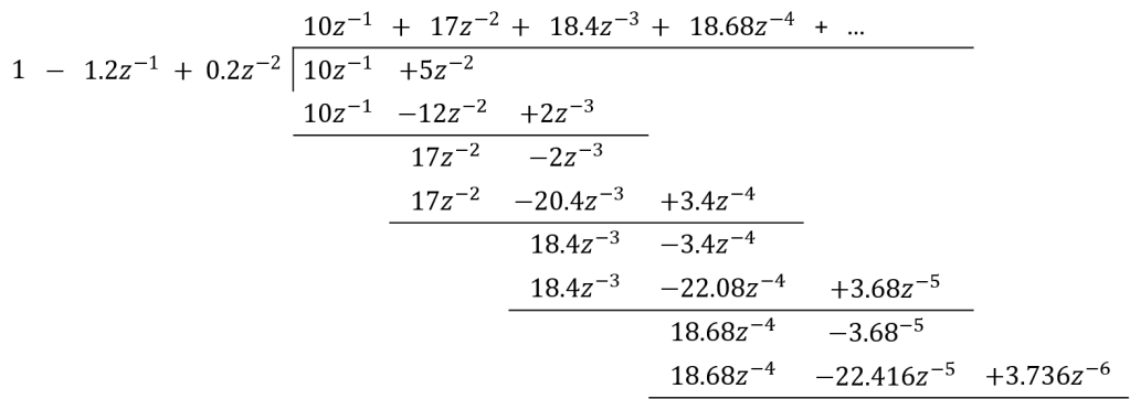 Método de la división directa para obtener la transformada z inversa ...